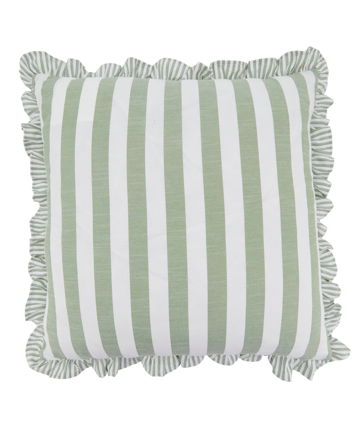 Click here for Saro Lifestyle Striped Ruffle Edge Decorative Pill... prices