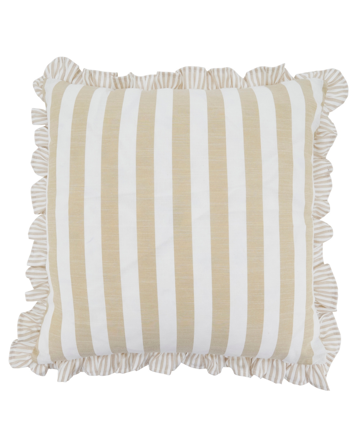 Click here for Saro Lifestyle Striped Ruffle Edge Decorative Pill... prices