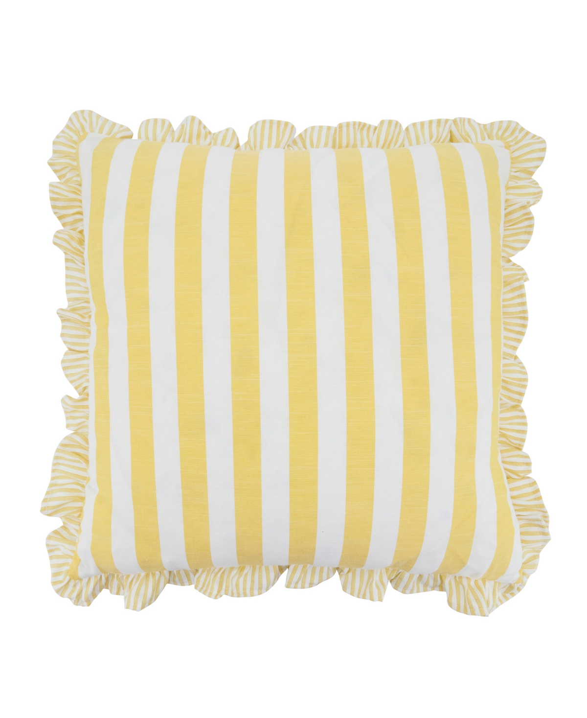 Click here for Saro Lifestyle Striped Ruffle Edge Decorative Pill... prices