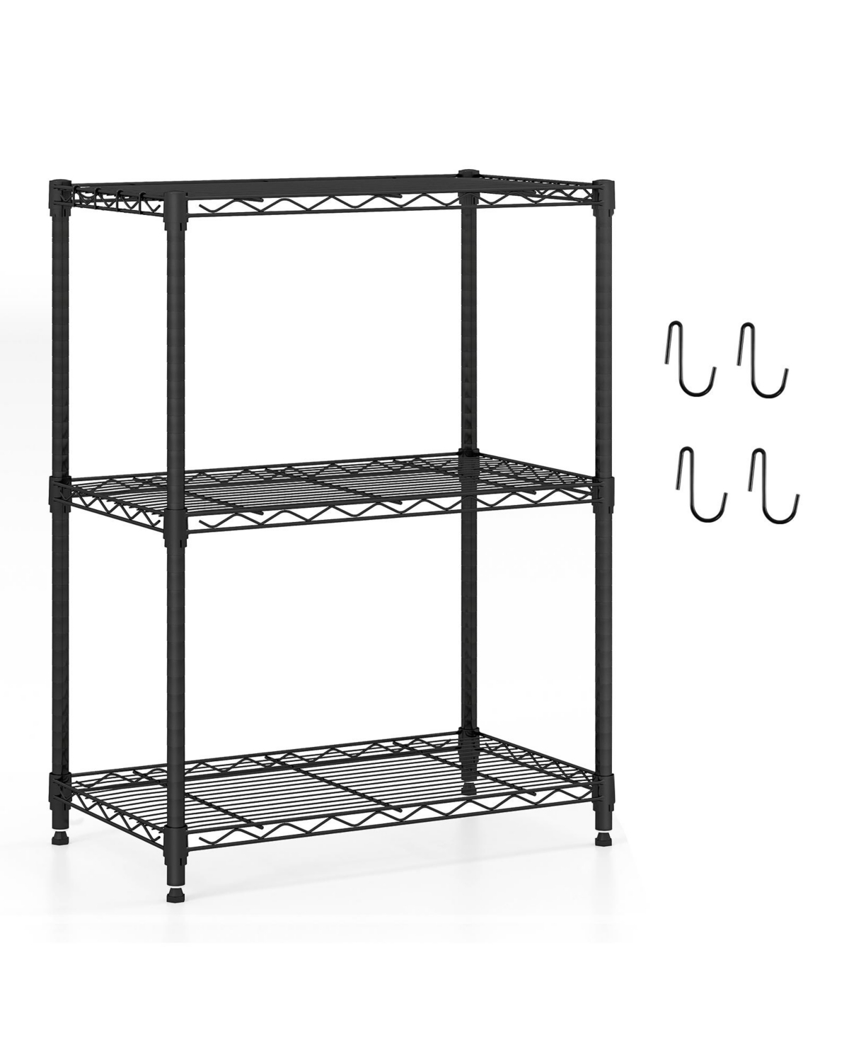 Click here for Sugift 3-Tier Metal Storage Shelving Unit with V-S... prices