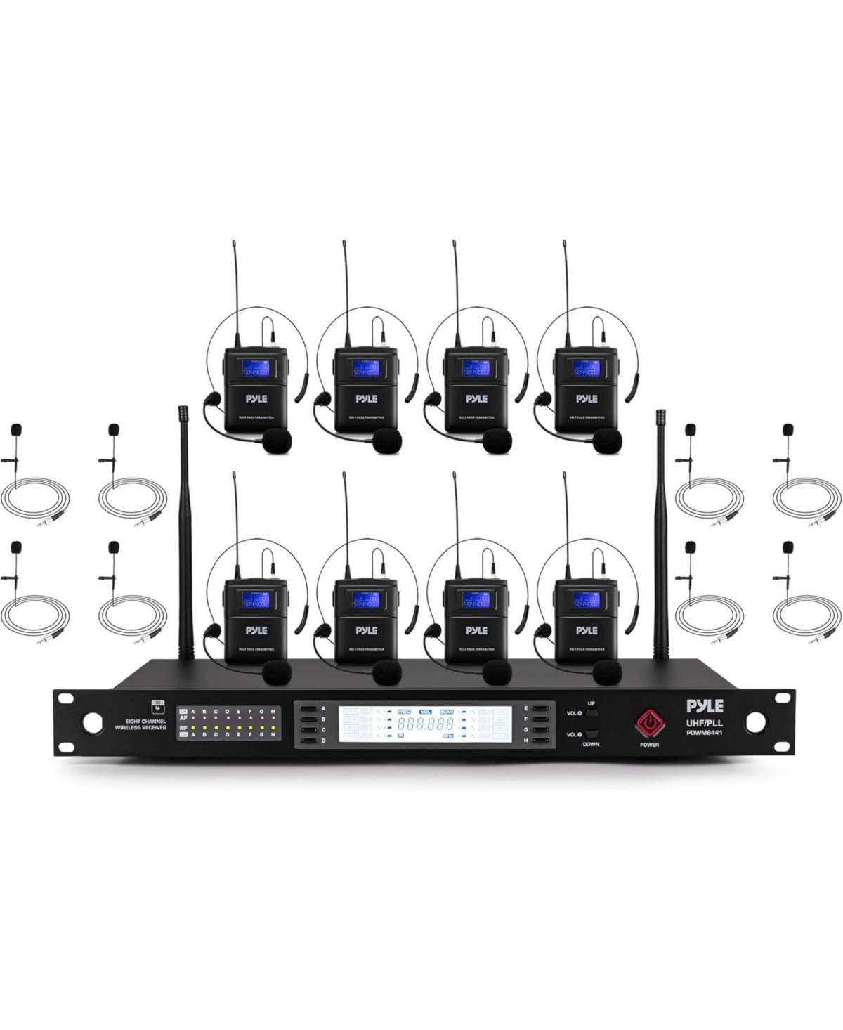 Click here for Pyle 8-Channel Wireless Microphone System with Lav... prices