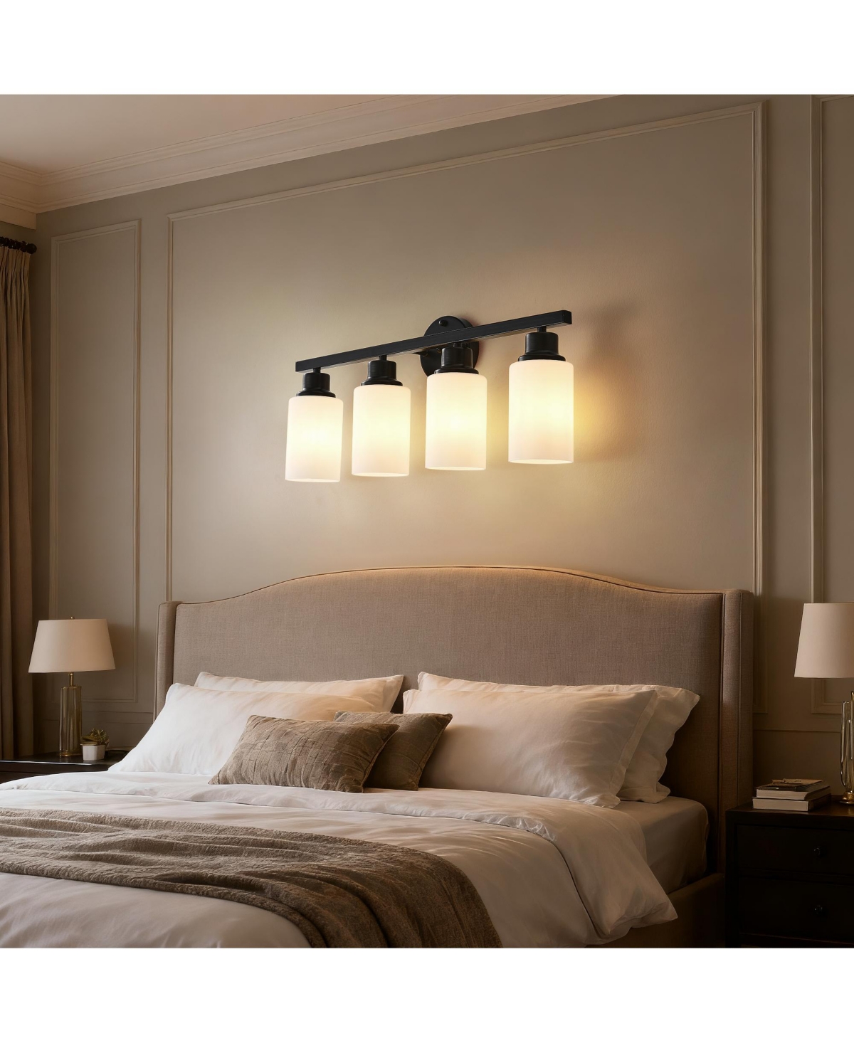 Click here for Busdays 4-Light Matte Wall Lamps with Glass Shades... prices