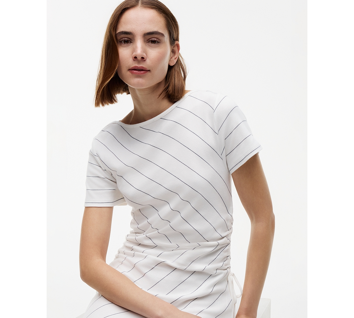 Click here for Tommy Hilfiger Womens Striped Boat Neck T-Shirt Dr... prices