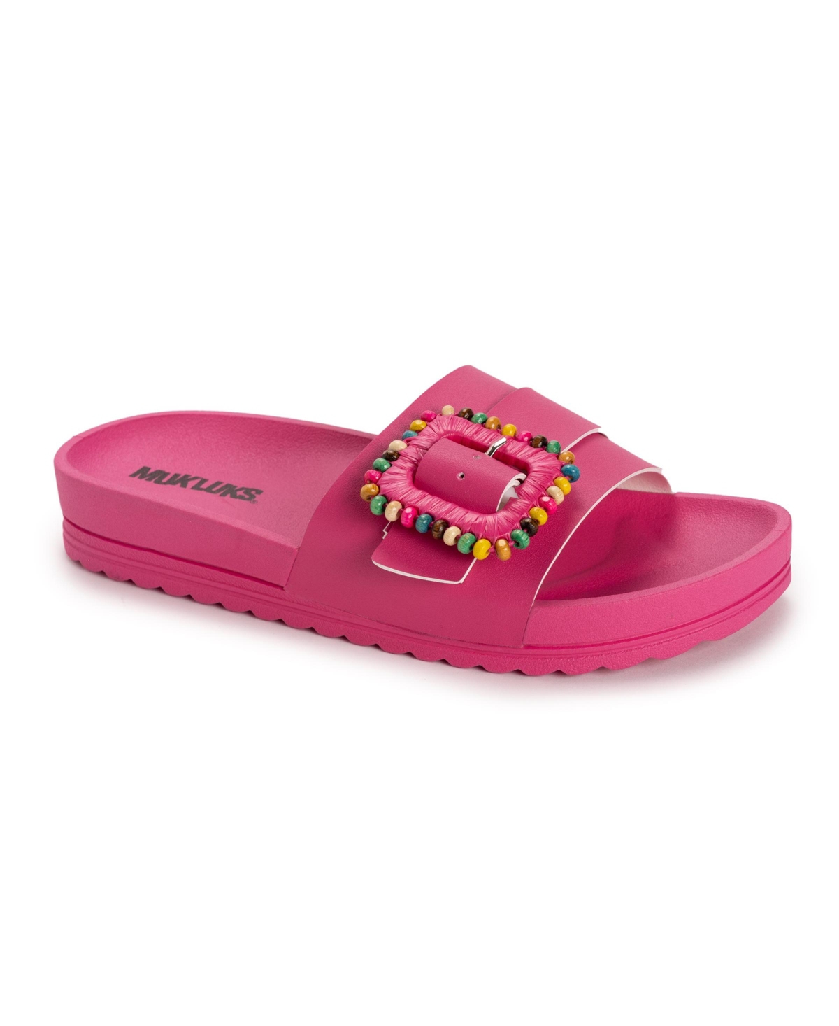 Click here for Muk Luks Womens Grand Colette Sandal - Magenta prices