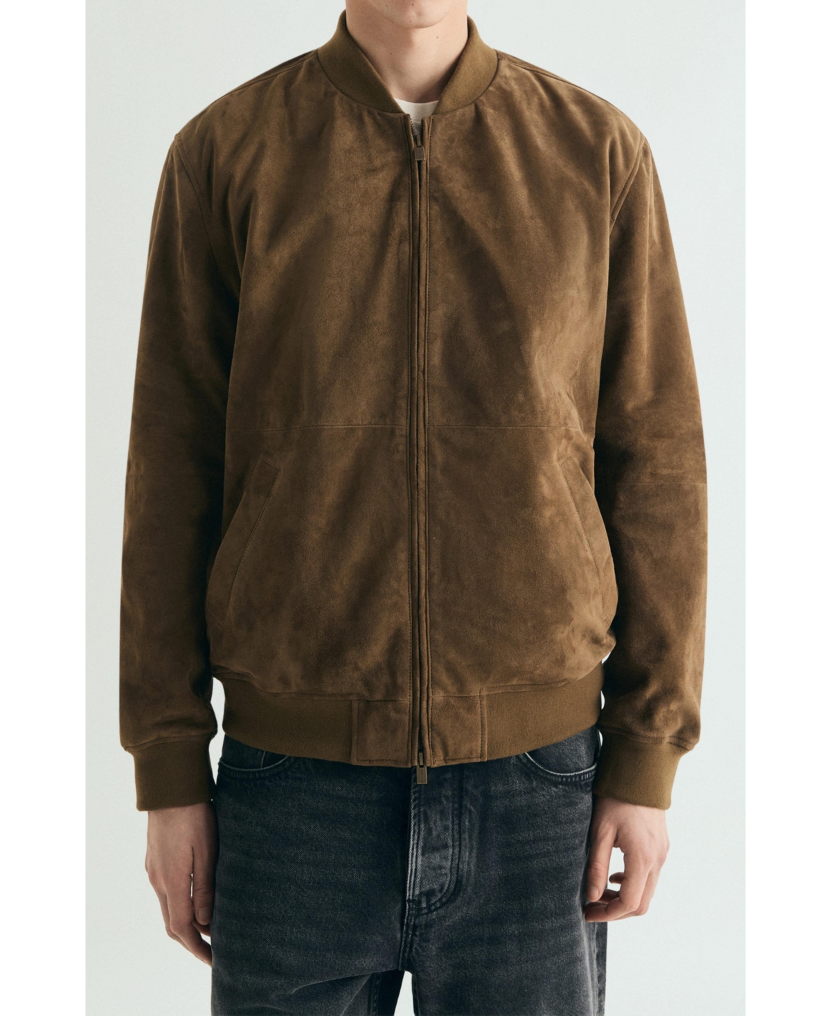 Click here for Scalpers Womens Suede bomber jacket - Khaki prices