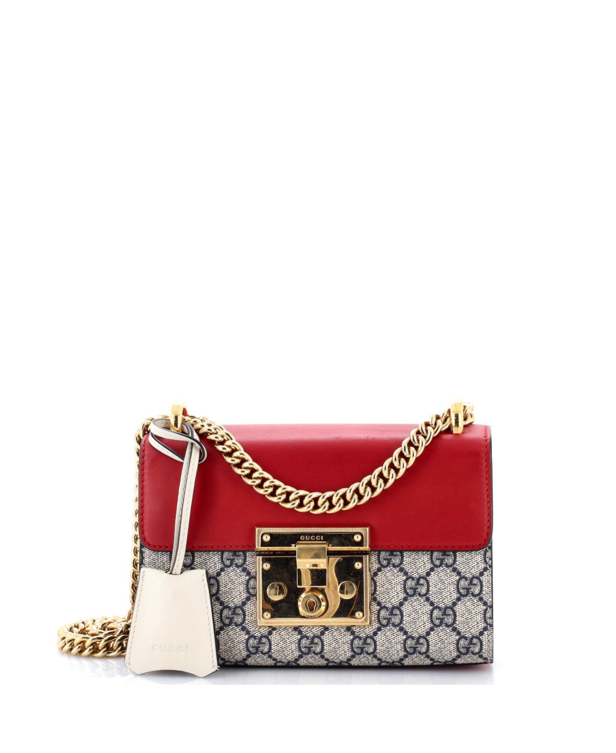 Click here for Pre-Owned Gucci Small Padlock Shoulder Bag Gg Coat... prices