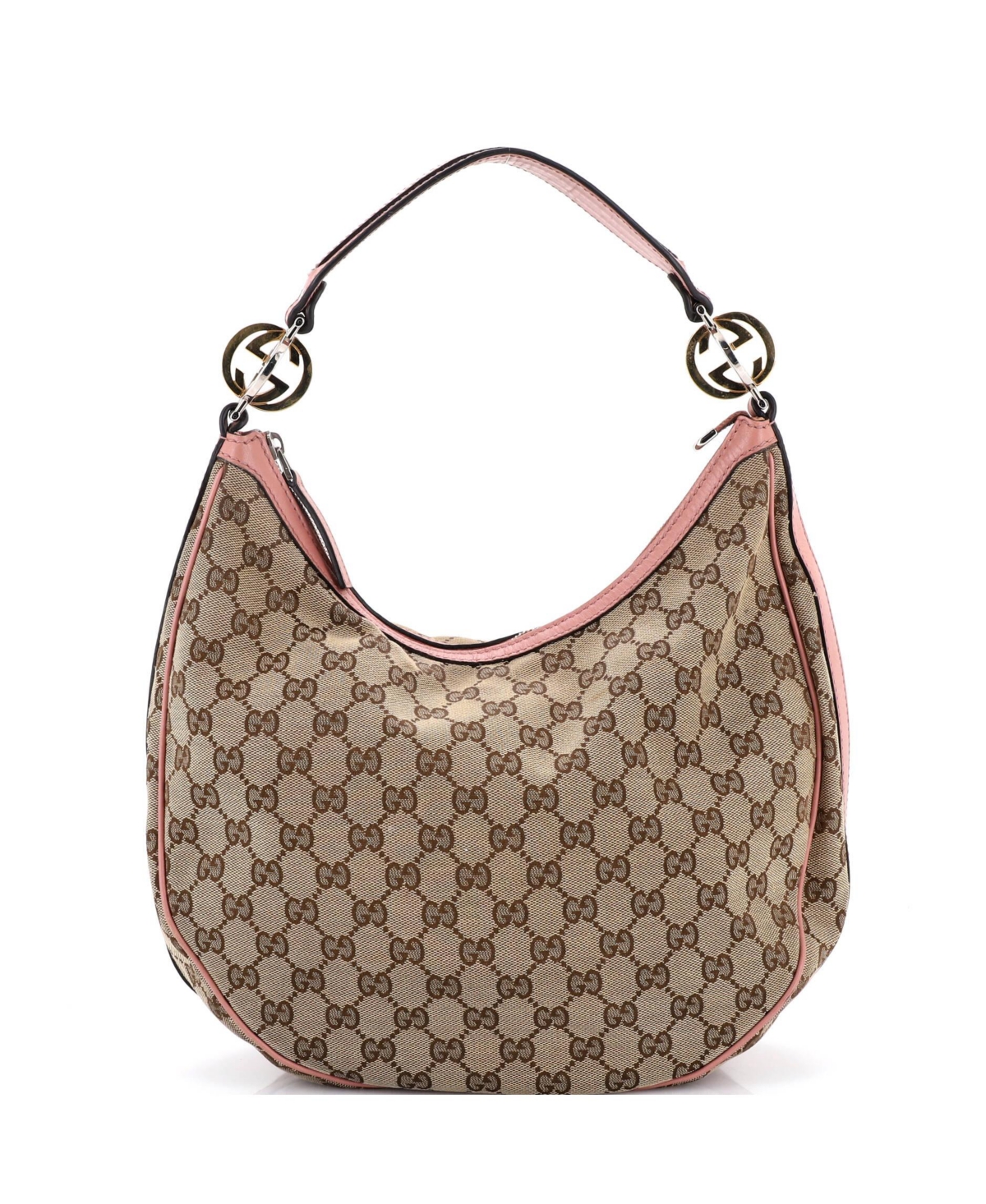 Click here for Pre-Owned Gucci Medium Twins Hobo Gg Canvas - Brow... prices