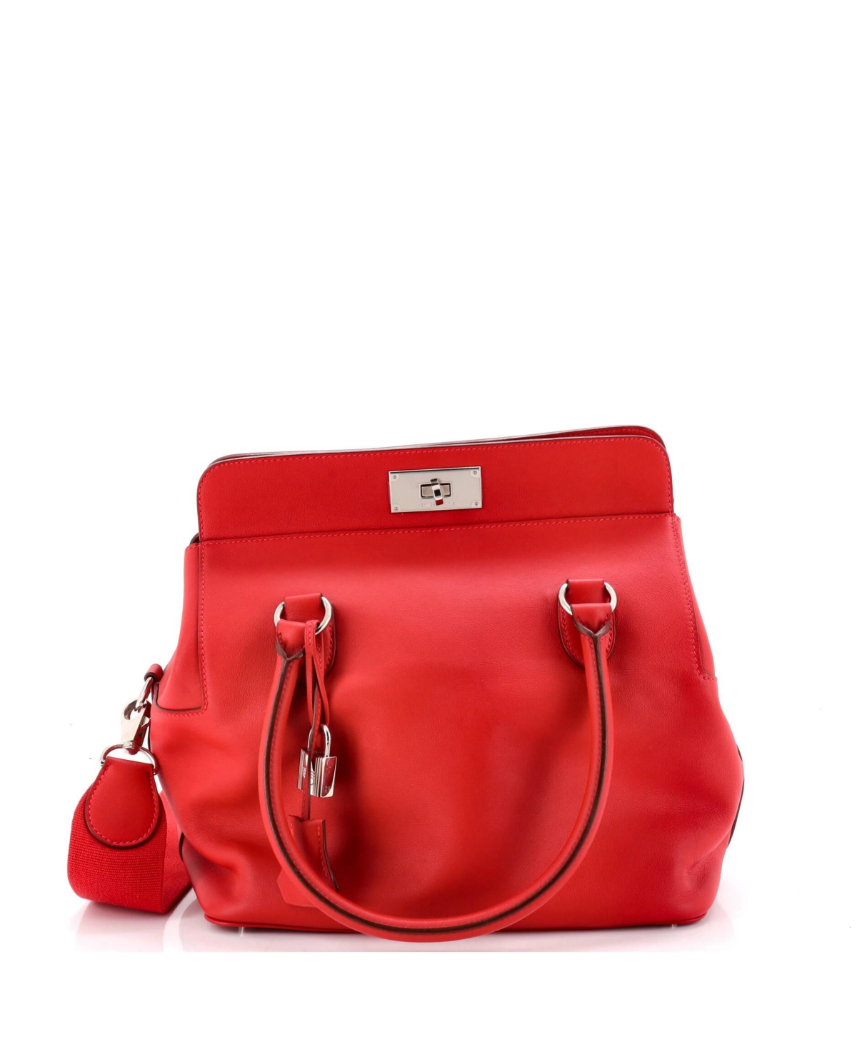 Click here for Pre-Owned HERMES 26 Toolbox Bag Swift - Red prices