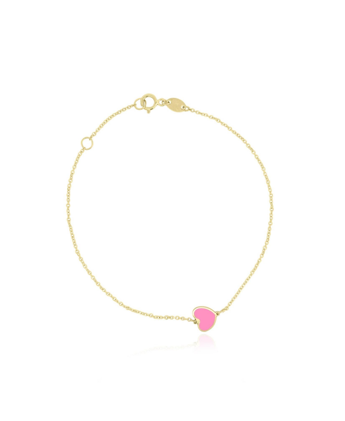 Click here for The Lovery Mini Bubblegum Pink Single Heart Bracel... prices