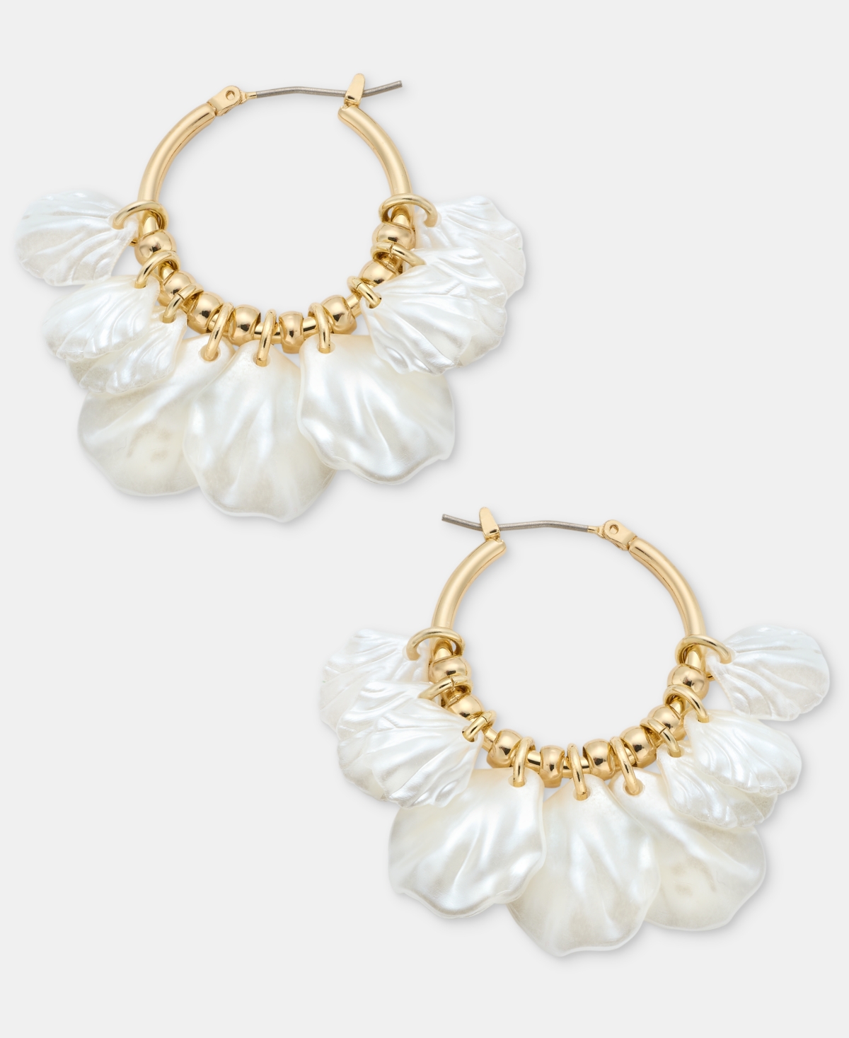 Click here for lonna & lilly Shaky Imitation Pearl Charm Hoop Ear... prices