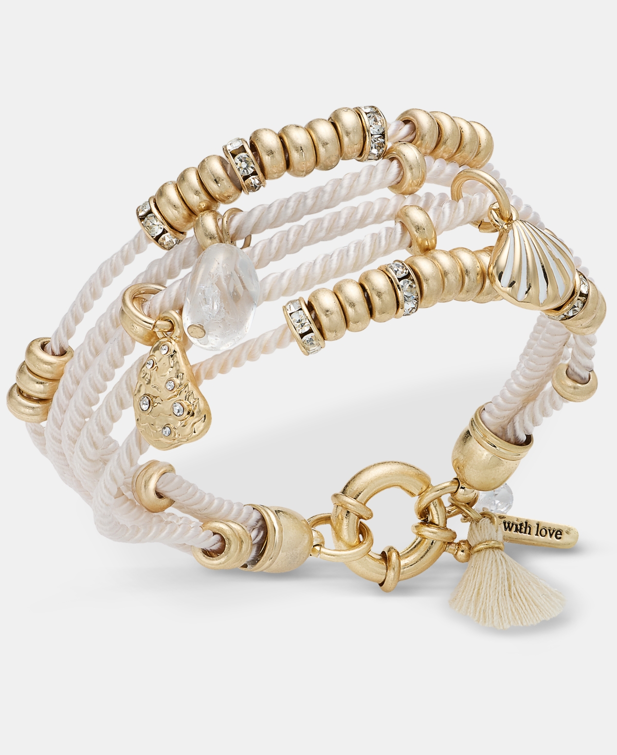 Click here for lonna & lilly Beaded Multi-Row Flex Bracelet - Whi... prices