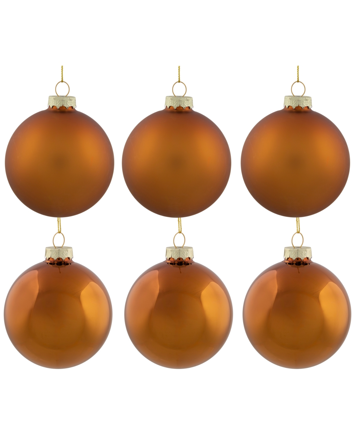 Click here for Northlight 6-Piece Shiny and Matte Copper Glass Ba... prices