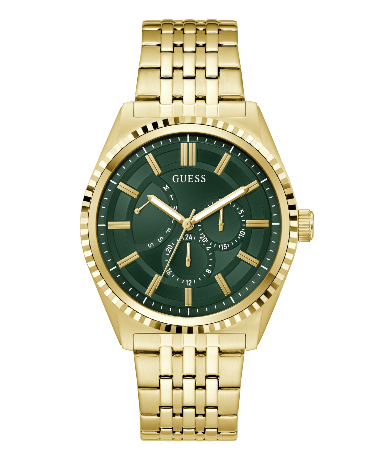 Click here for Guess Mens Gold-Tone Stainless Steel Multi-Functio... prices