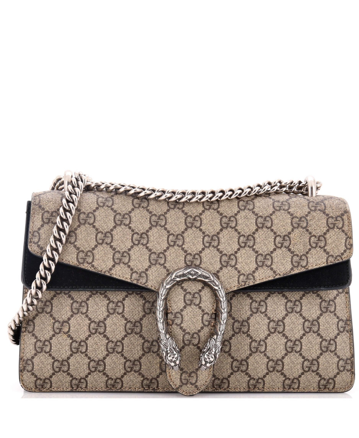 Click here for Pre-Owned Gucci Medium Dionysus Bag Gg Coated Canv... prices