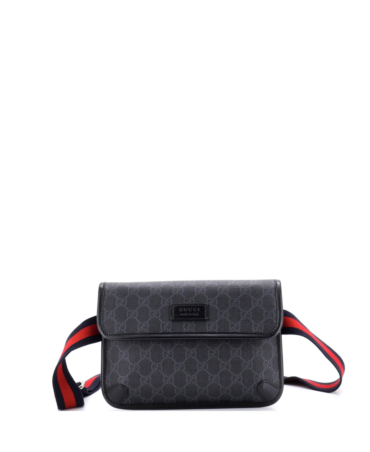 Click here for Pre-Owned Gucci Web Flap Belt Bag Gg Coated Canvas... prices