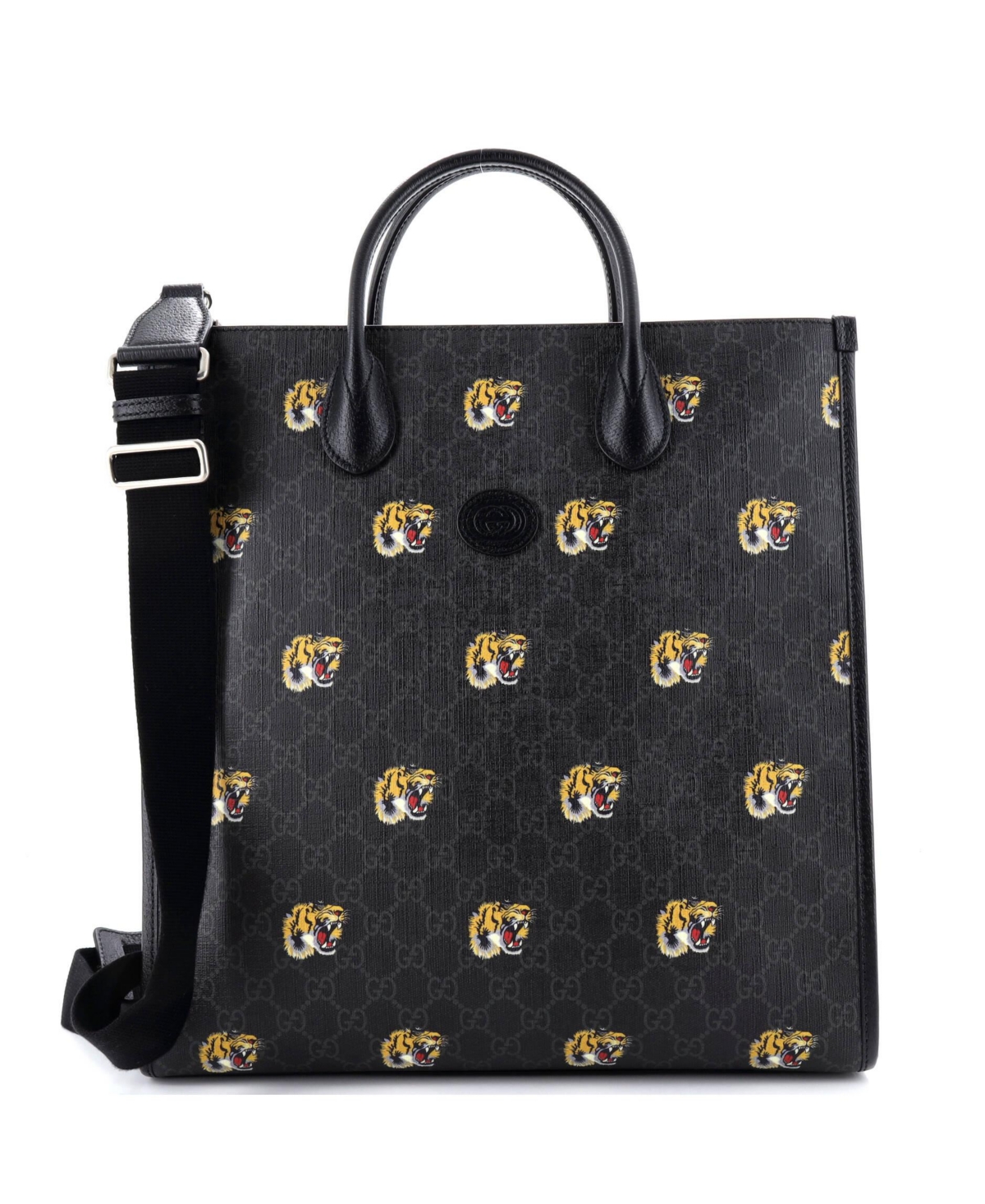 Click here for Pre-Owned Gucci Vertical Interlocking G Tote Print... prices
