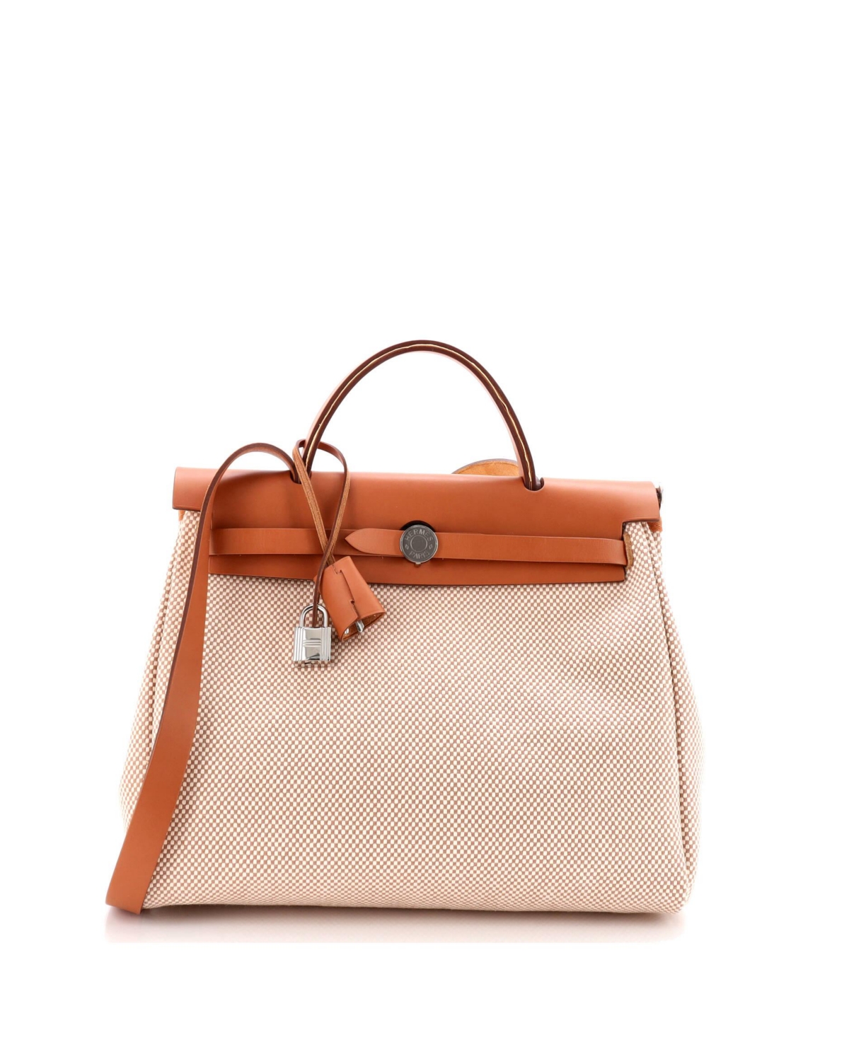 Click here for Pre-Owned HERMES 31 Herbag Zip Criss Viking Toile... prices