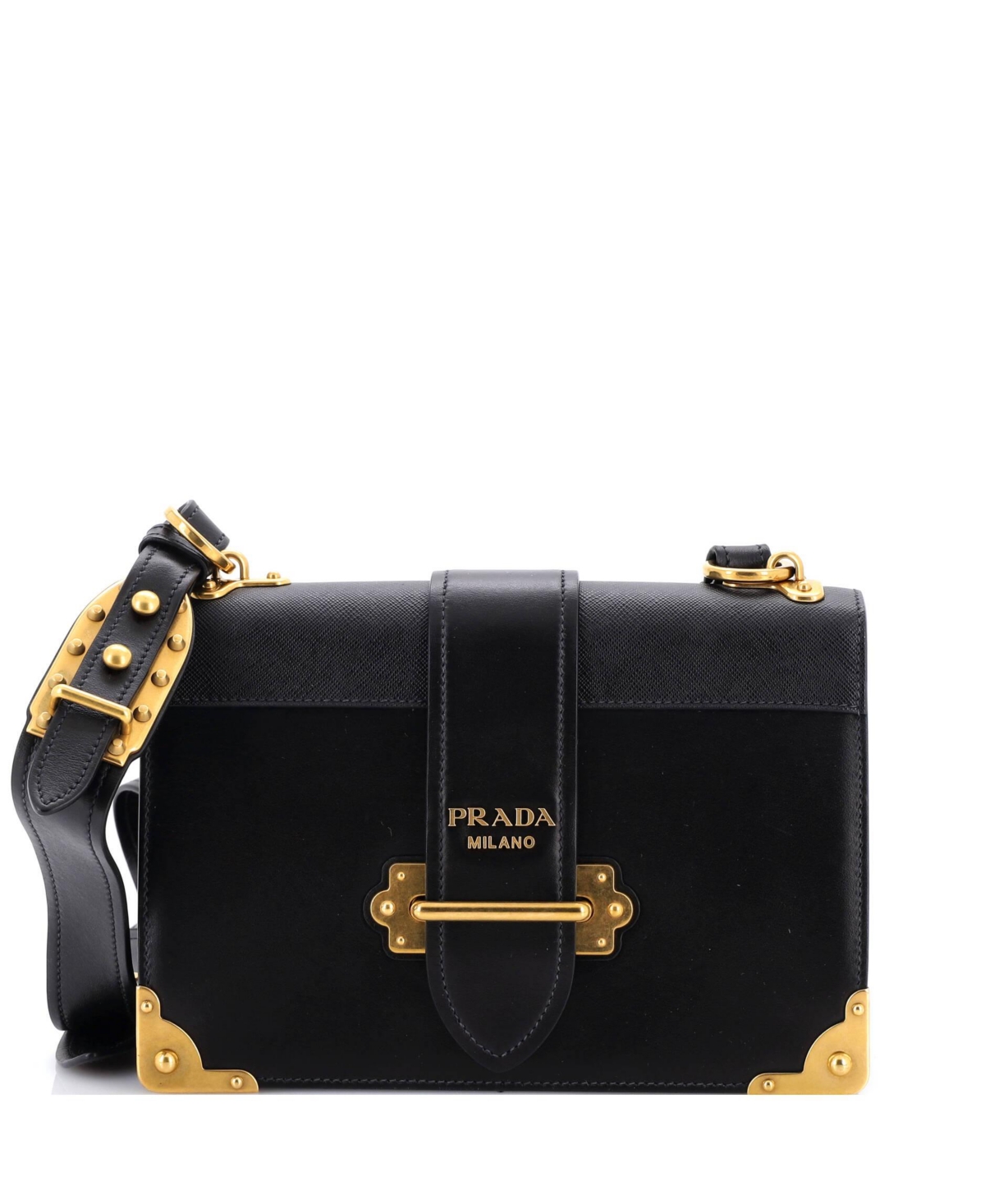 Click here for Pre-Owned Prada Large Cahier Crossbody Bag Leather... prices