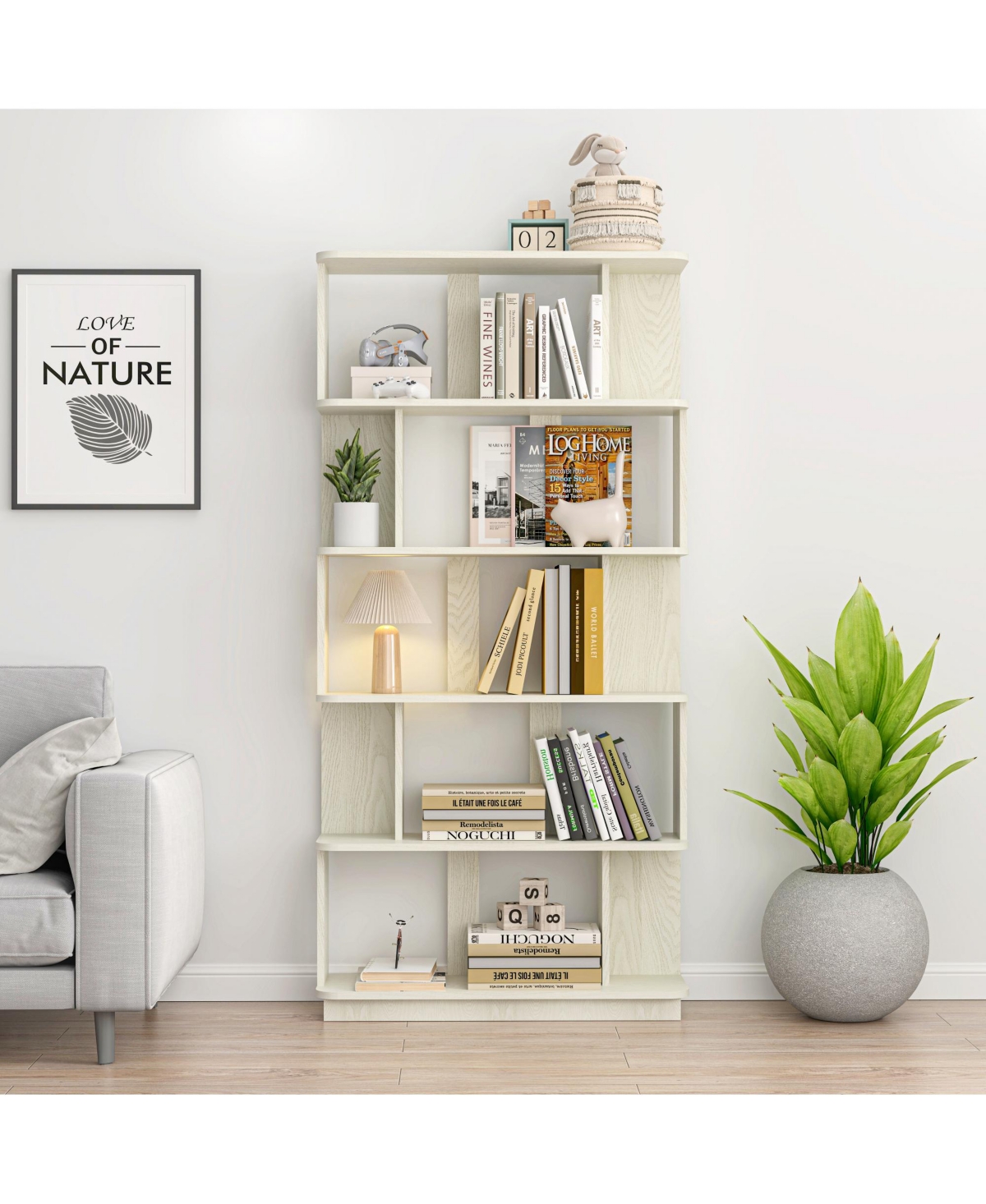 Click here for Rainsken 5 Tier Wood Modern Open Storage Feature B... prices