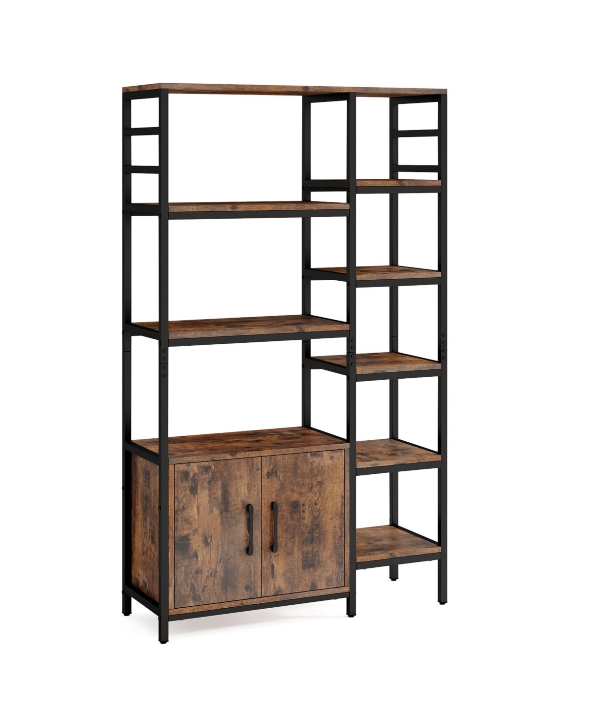 Click here for Slickblue Double Wide 8 Tier Bookcase with 2 Door... prices