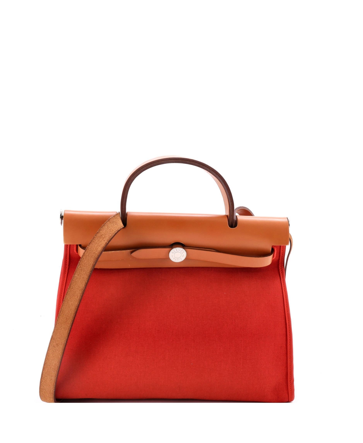 Click here for Pre-Owned HERMES 31 Herbag Zip Leather and Toile -... prices