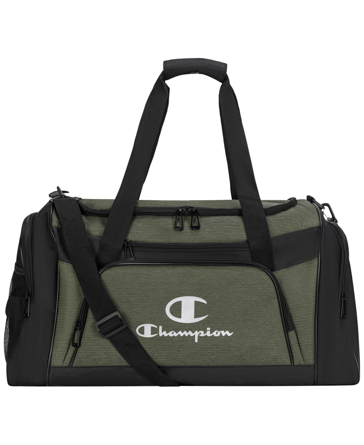 Click here for Champion Mens Stadium Logo Duffel Bag - Green/Blac... prices