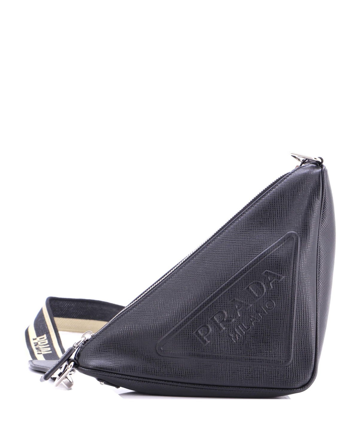 Click here for Pre-Owned Prada Small Triangle Logo Zip Crossbody... prices