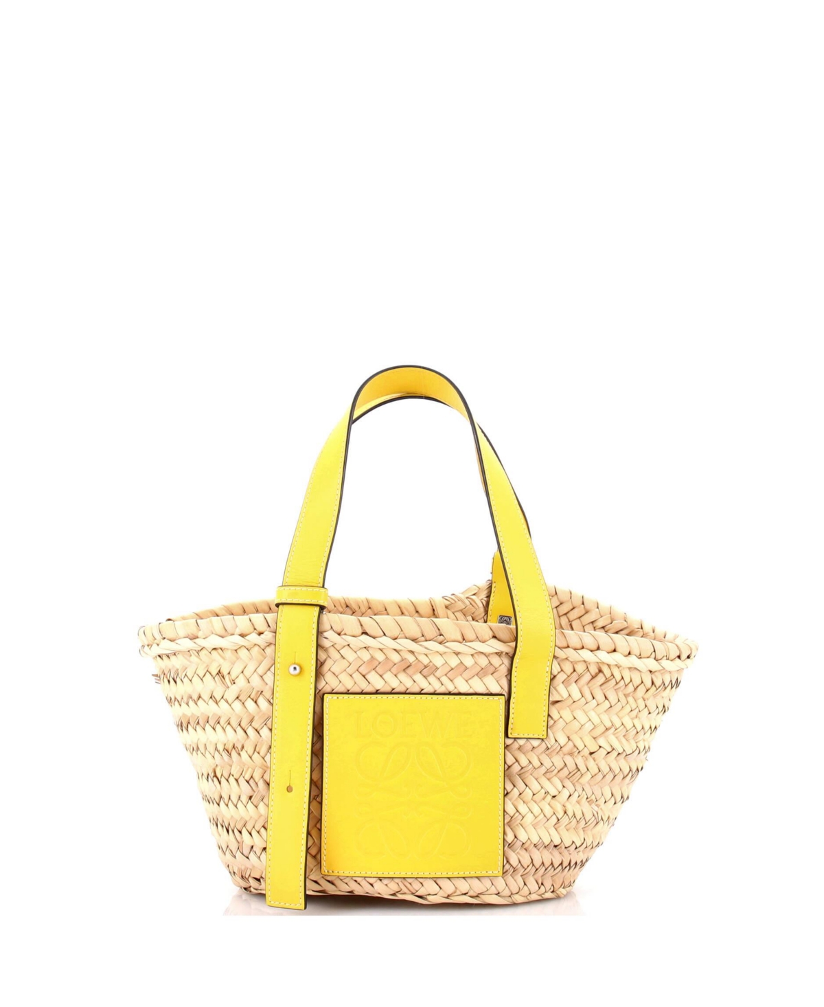 Click here for Pre-Owned Loewe Small Basket Tote Raffia - Yellow prices