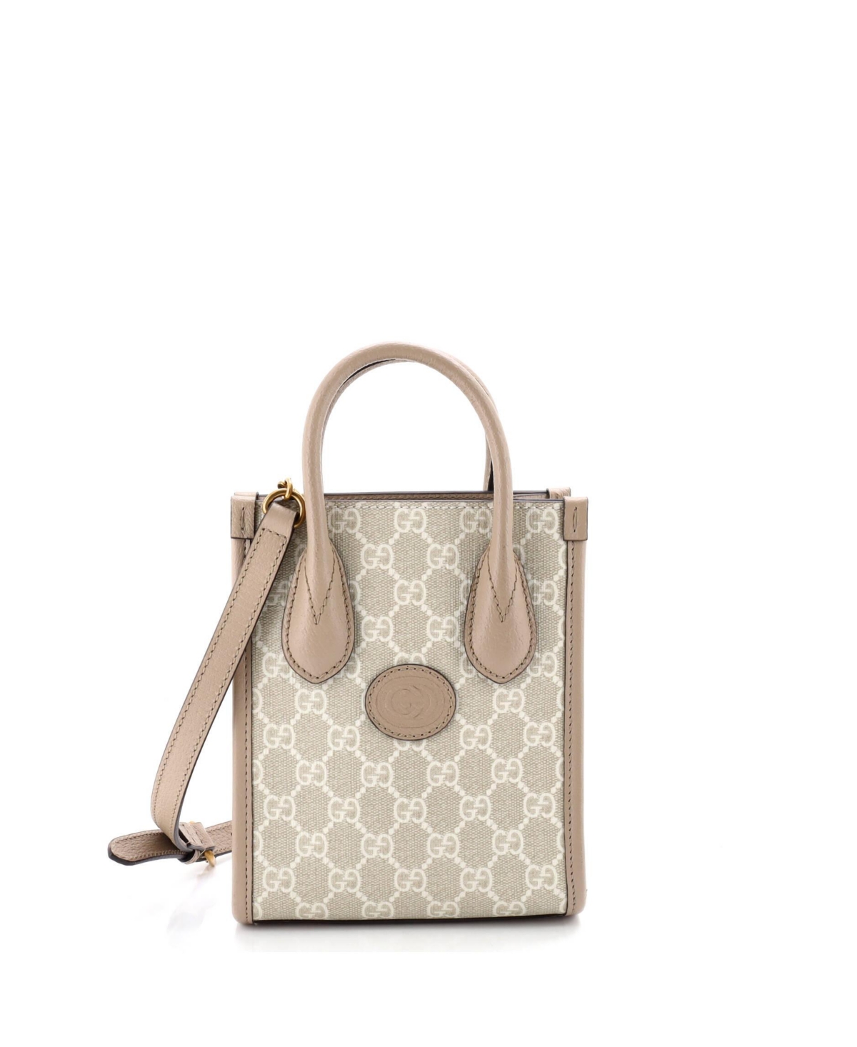 Click here for Pre-Owned Gucci Mini Interlocking G Patch Tote Gg... prices