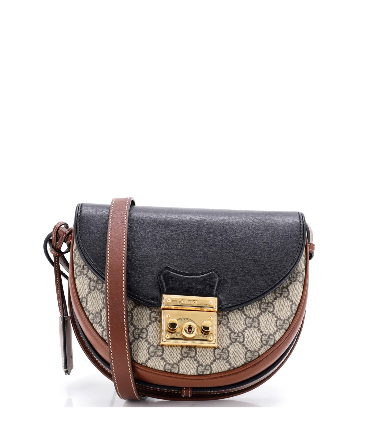 Click here for Pre-Owned Gucci Small Padlock Saddle Shoulder Bag... prices