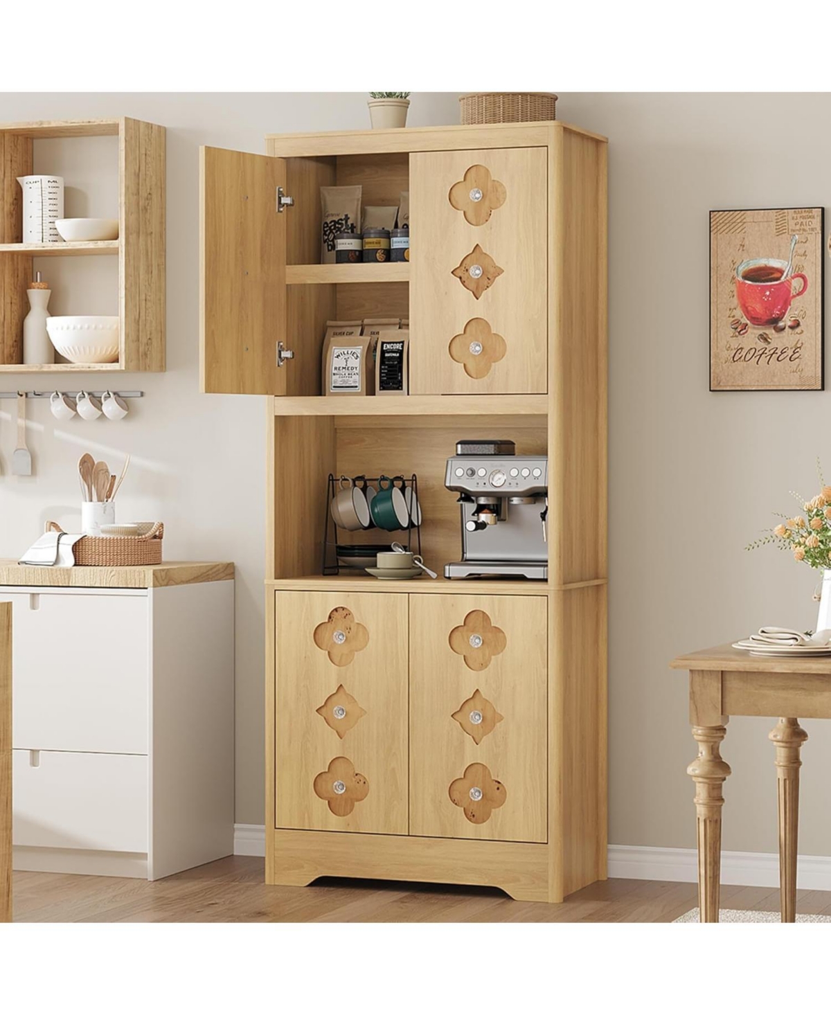 Click here for gaomon 72" Tall Pantry Cabinet with Counterto... prices