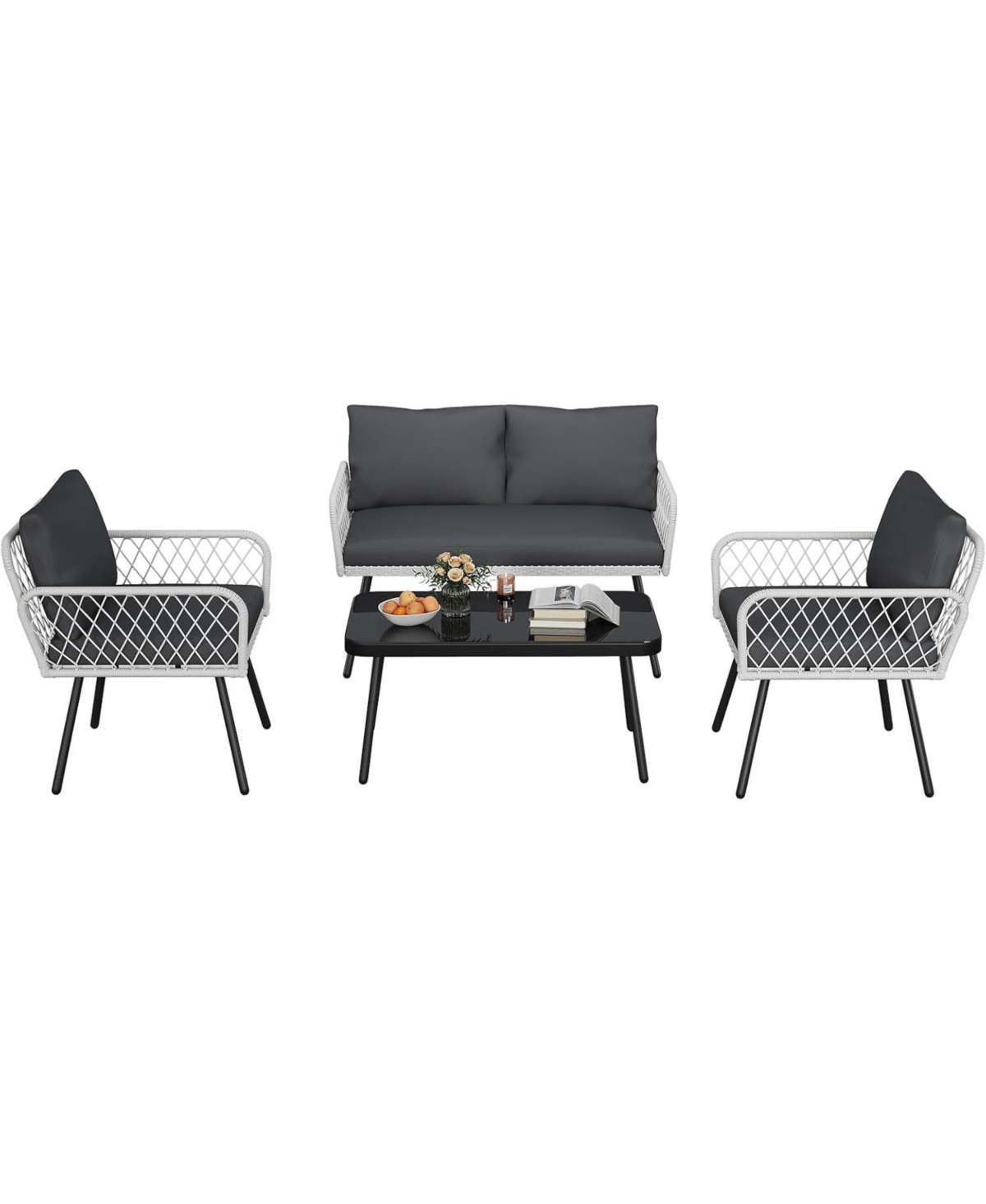 Click here for gaomon 4-Piece Patio Furniture Set  2 Pe Wicker Ch... prices