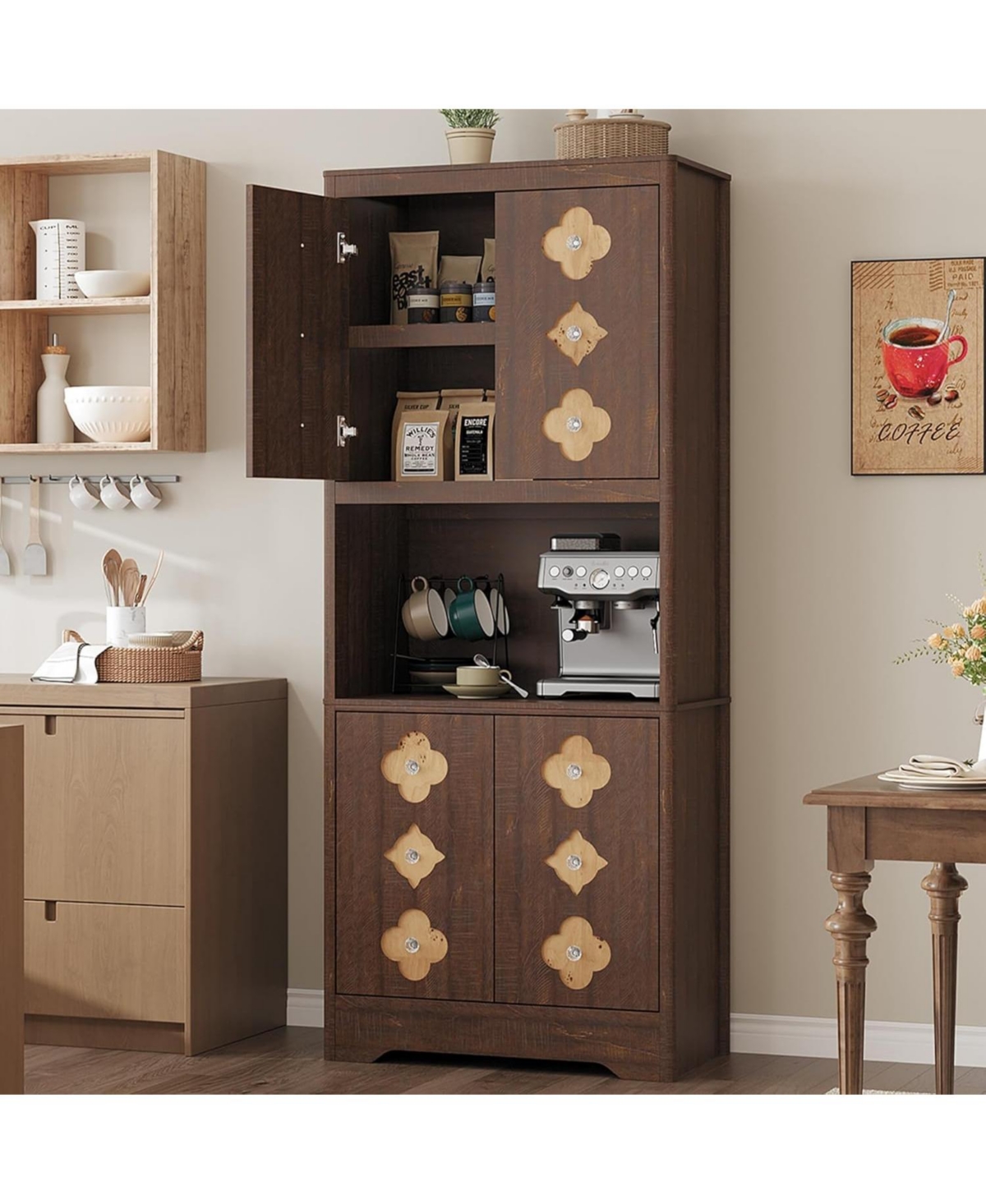 Click here for gaomon 72" Tall Pantry Cabinet with Counterto... prices