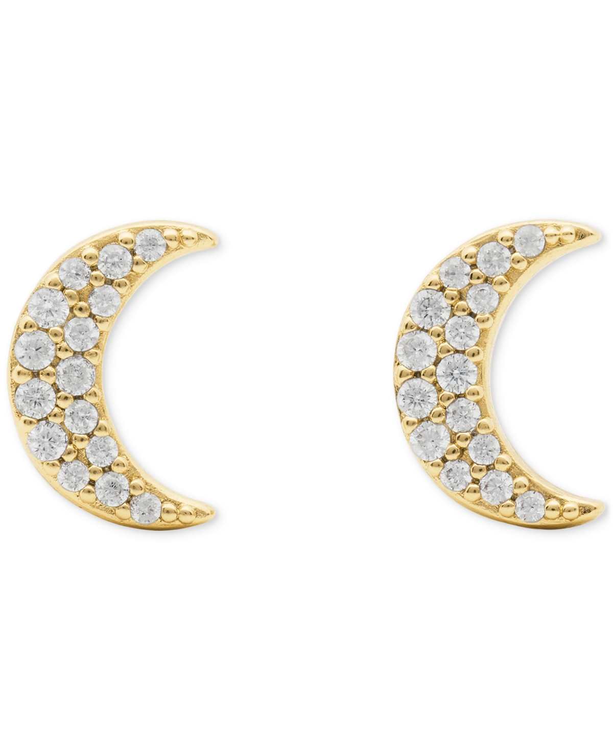 Click here for kate spade new york Gold Plated Gem Pave Moon Stud... prices