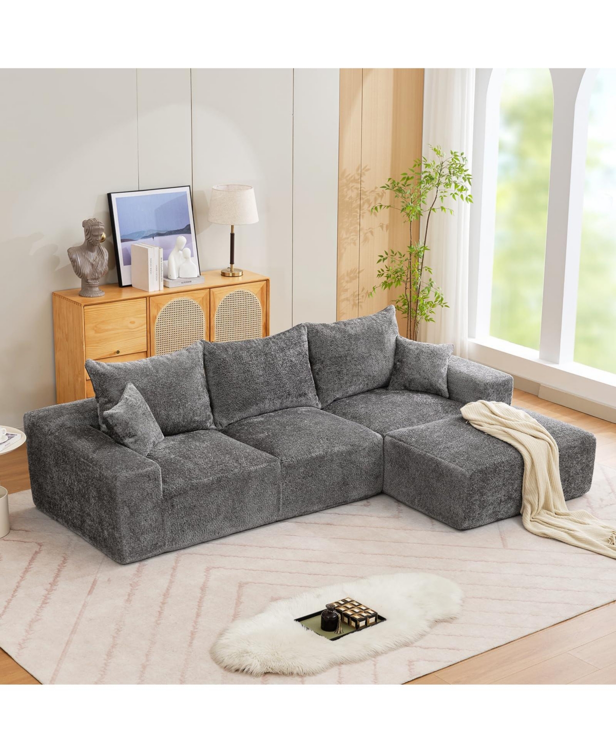 Click here for gaomon 110 Modular Sectional Sofa  L-Shaped Cloud... prices