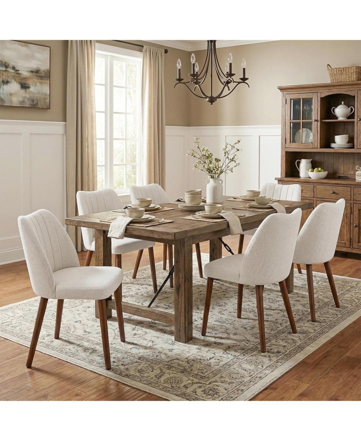 Click here for gaomon Wooden Dining Chairs Set of 6 Upholstered D... prices