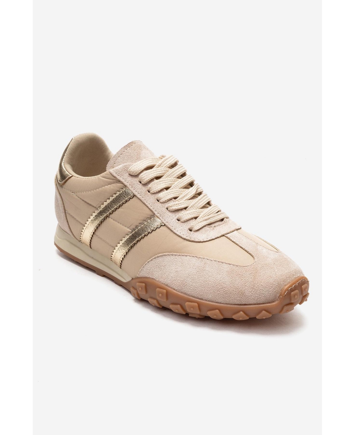 Click here for Prologue Shoes Womens Flux Sneaker - Beige suede prices