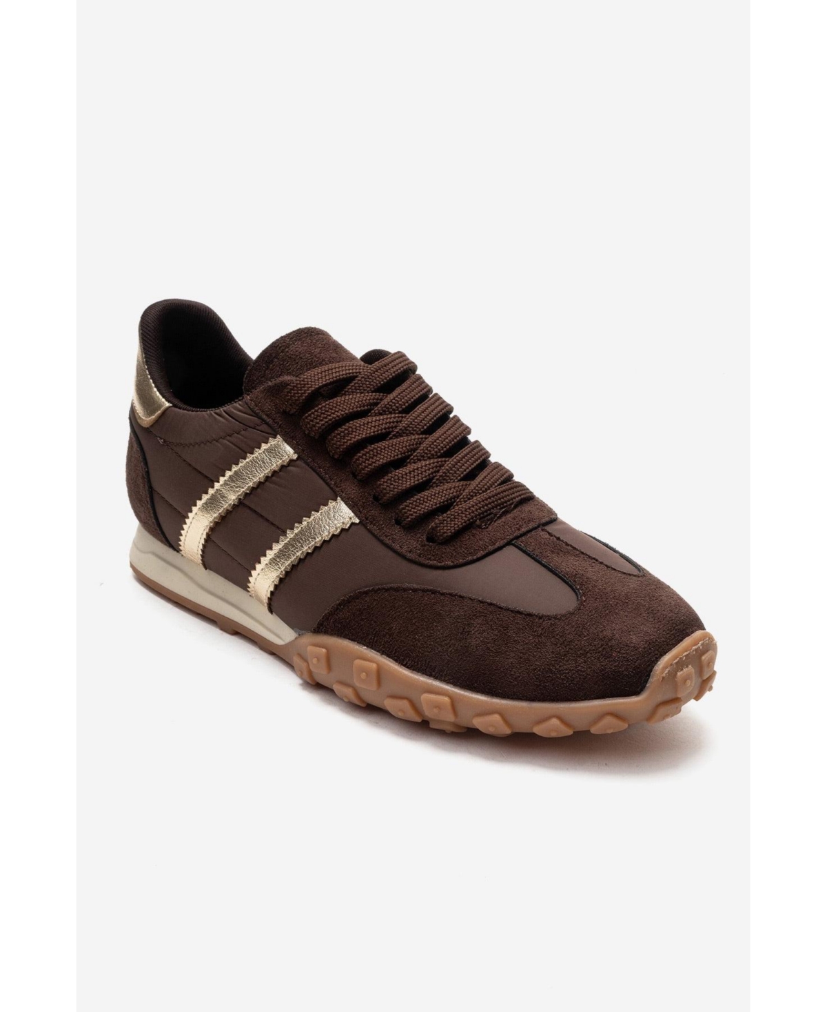 Click here for Prologue Shoes Womens Flux Sneaker - Brown suede prices