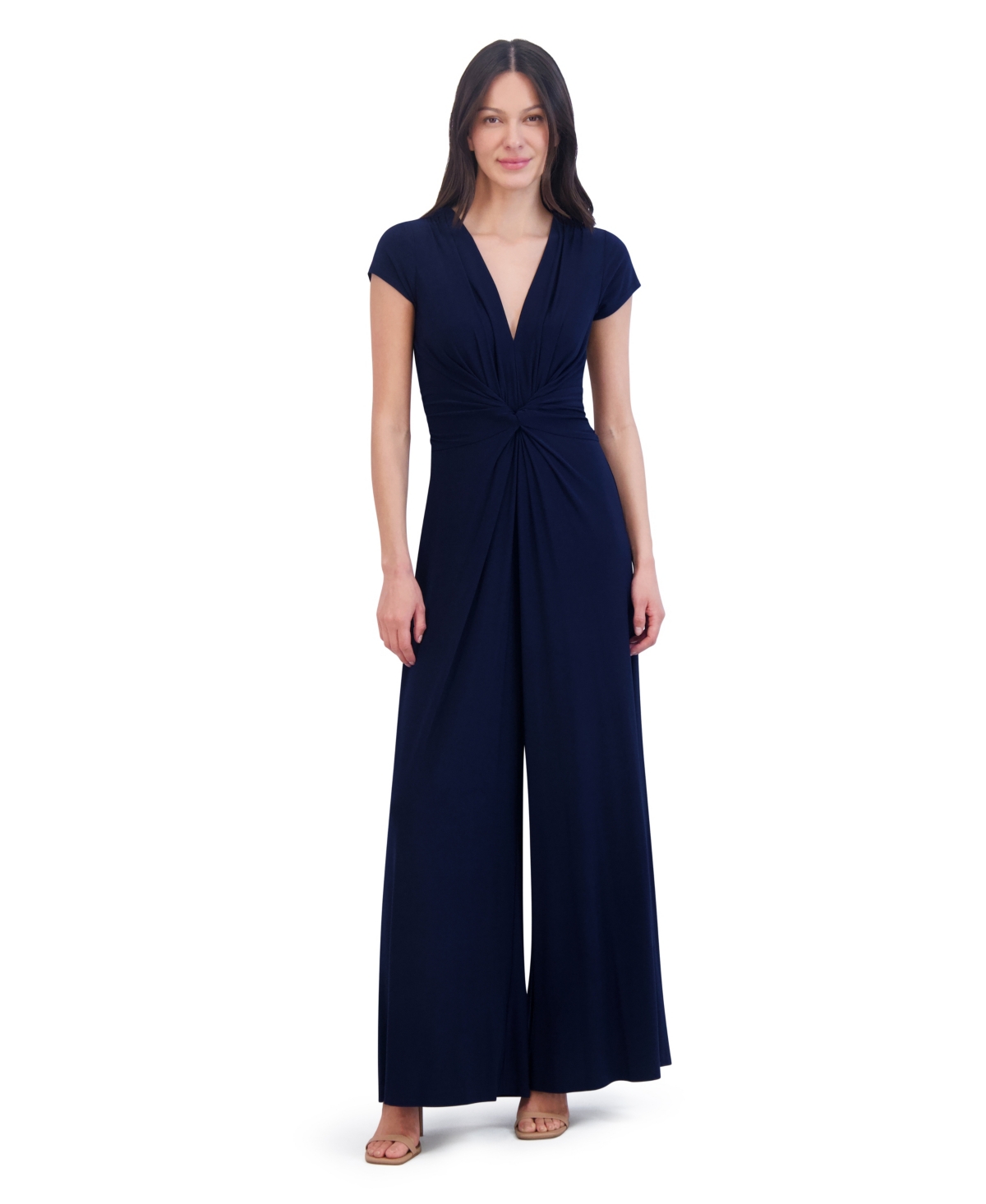 Click here for Vince Camuto Twist-Front Plunge Jumpsuit - Black prices