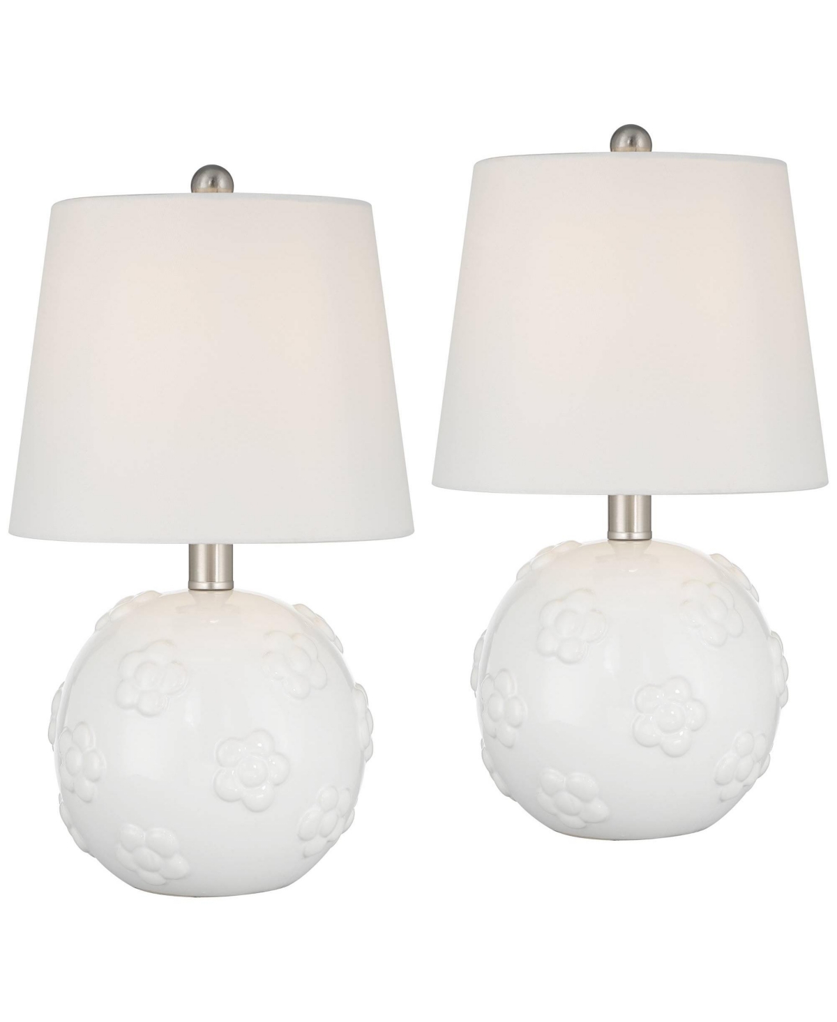 Click here for 360 Lighting Arianna 16H White Flower Ceramic Acce... prices
