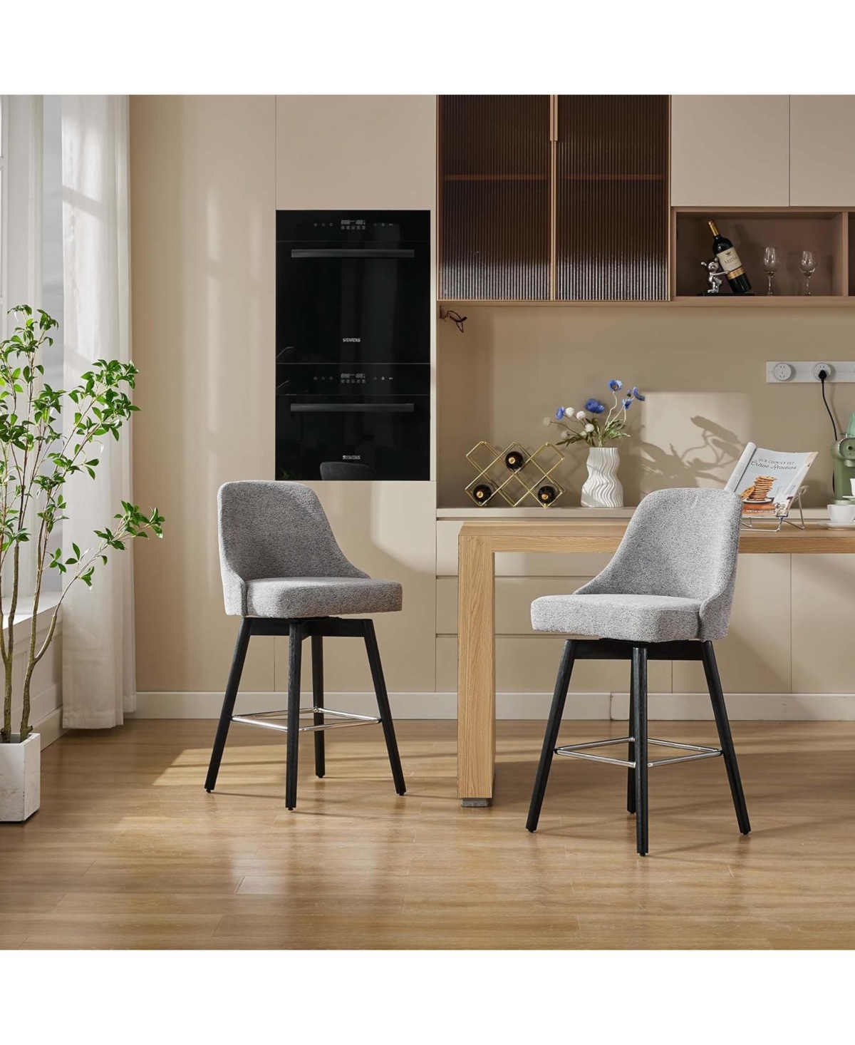 Click here for gaomon Swivel Counter Height Bar Stools Set of 2... prices