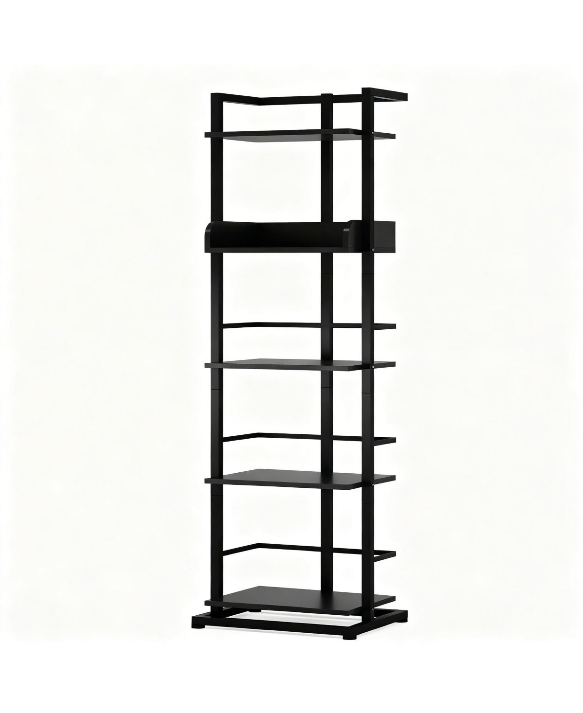 Click here for Yigii 5 Tier Narrow Wood Bookcase Metal Edge Indus... prices