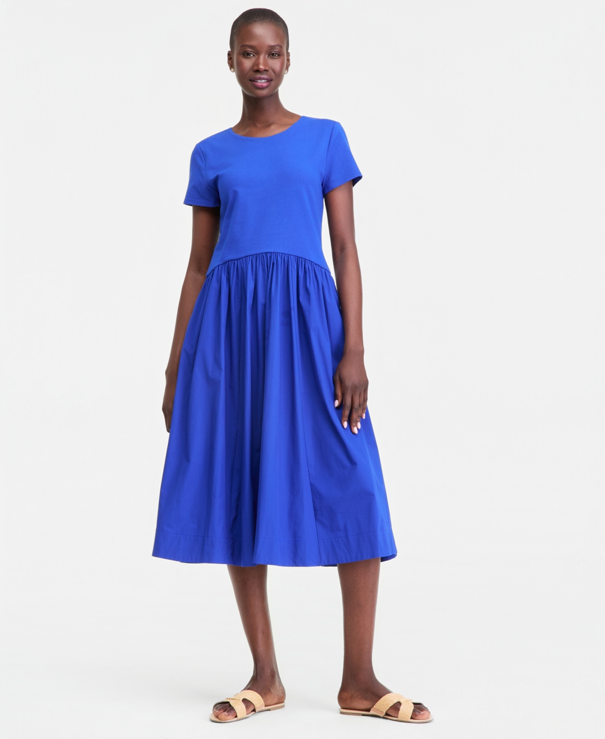 Click here for On 34th Womens Short-Sleeve Curved-Waist Mixed-Med... prices