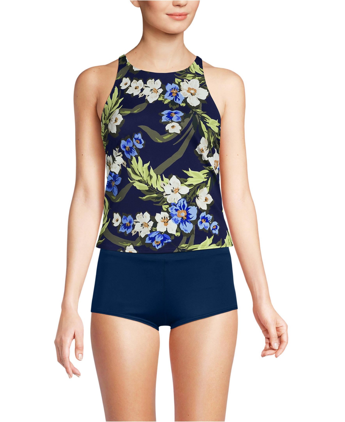 Click here for Lands End Womens D-Cup Tugless High Neck Strappy B... prices