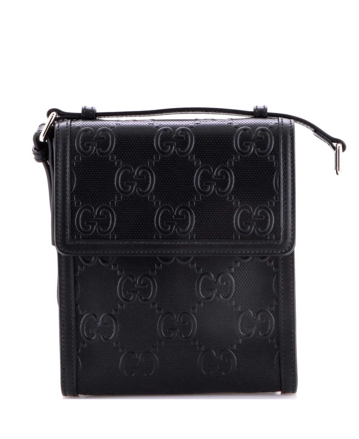 Click here for Pre-Owned Gucci Small Flap Crossbody Bag Gg Emboss... prices