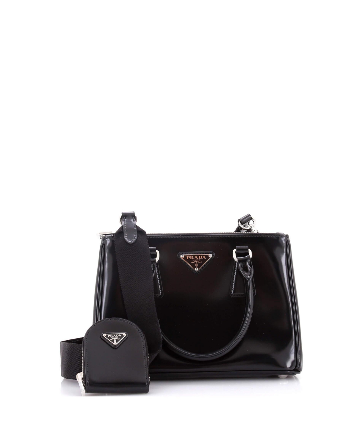 Click here for Pre-Owned Prada Small Galleria Double Zip Tote Spa... prices