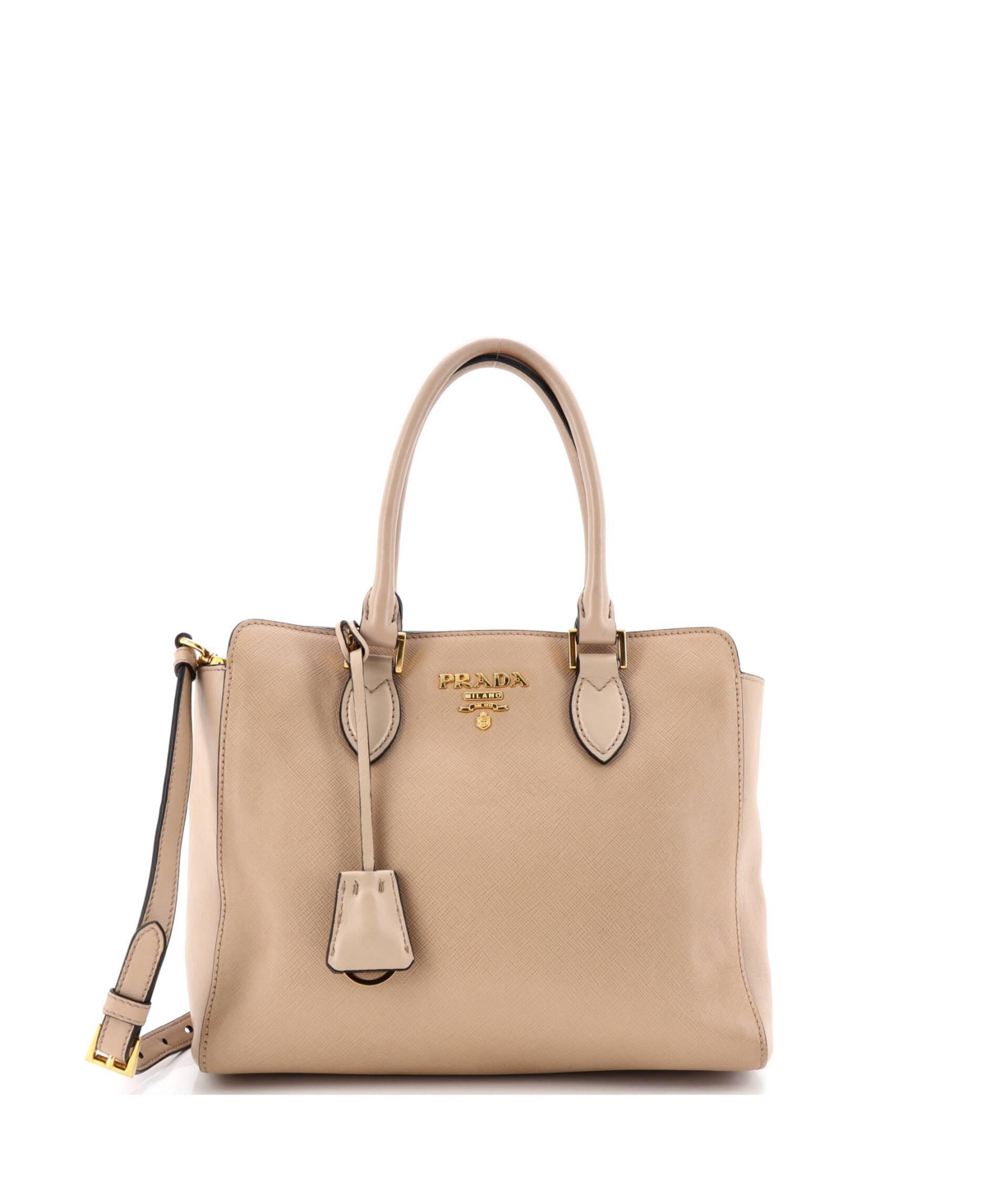 Click here for Pre-Owned Prada Small Convertible Open Tote Saffia... prices