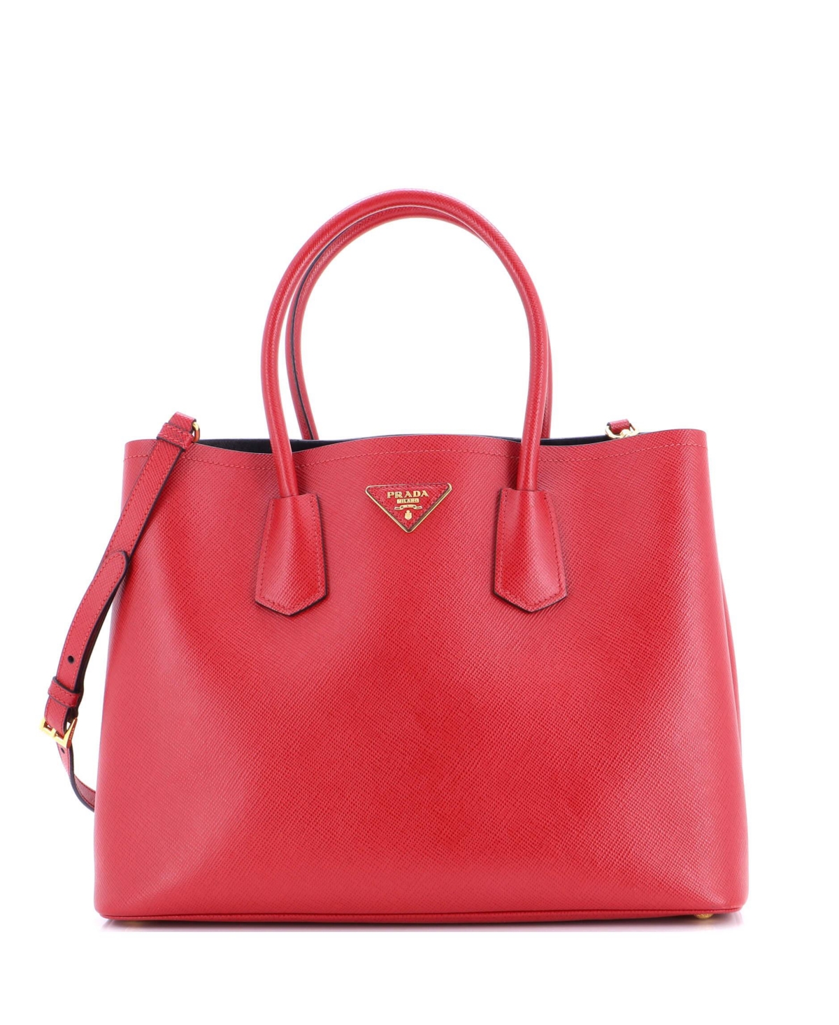 Click here for Pre-Owned Prada Medium Cuir Double Tote Saffiano L... prices