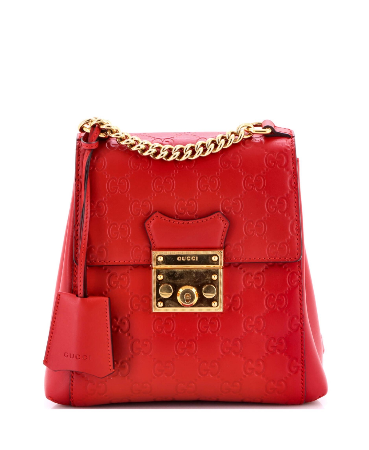 Click here for Pre-Owned Gucci Mini Padlock Backpack Guccissima L... prices