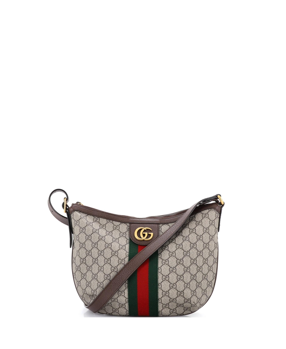 Click here for Pre-Owned Gucci Small Ophidia Half Moon Hobo Gg Co... prices